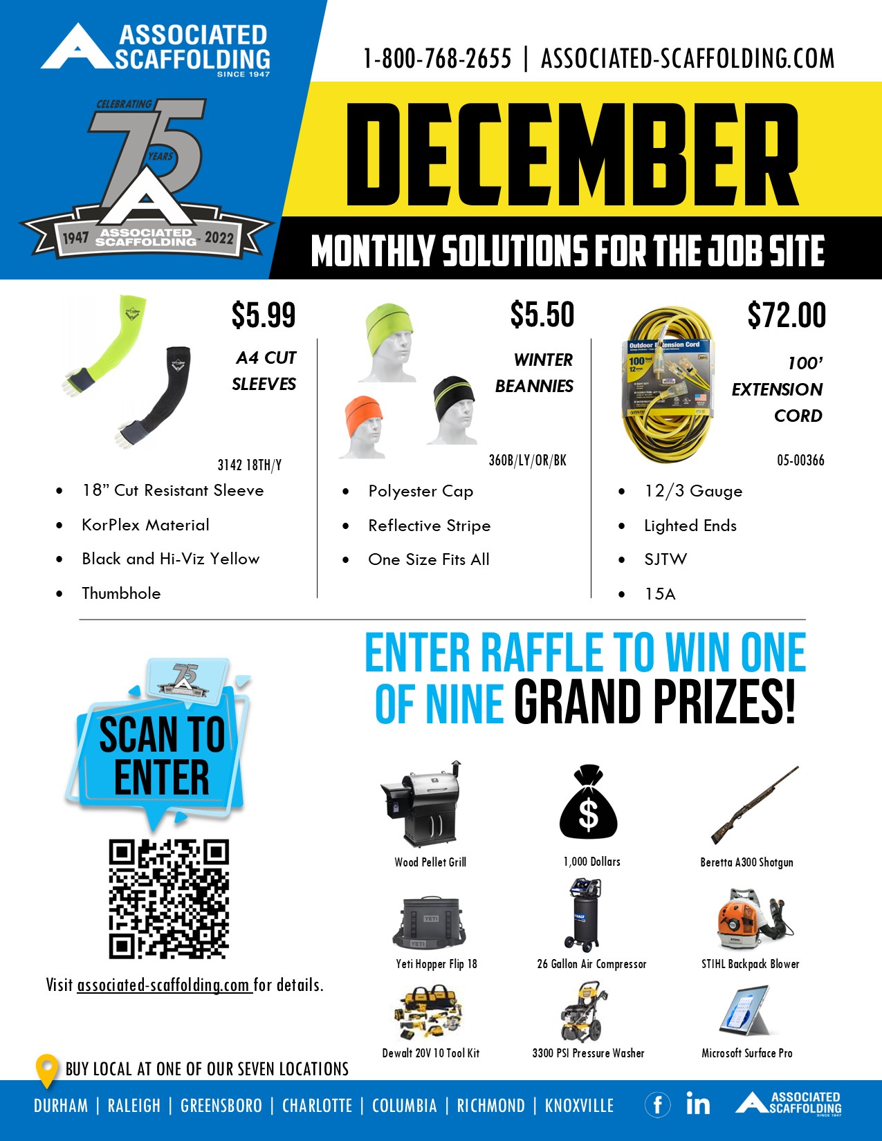 Safety Products and Raffle Prizes – Enter Now and Save!
